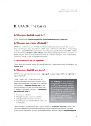CAADP Toolkit | PDF