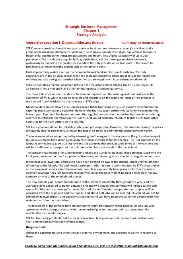 ICAB advance level strategic business management study manual ...