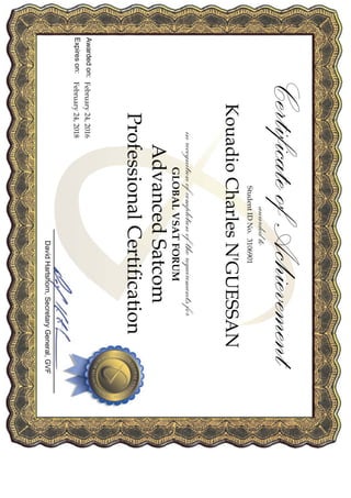 GVF Advanced Satcom Professional Certificate | PDF