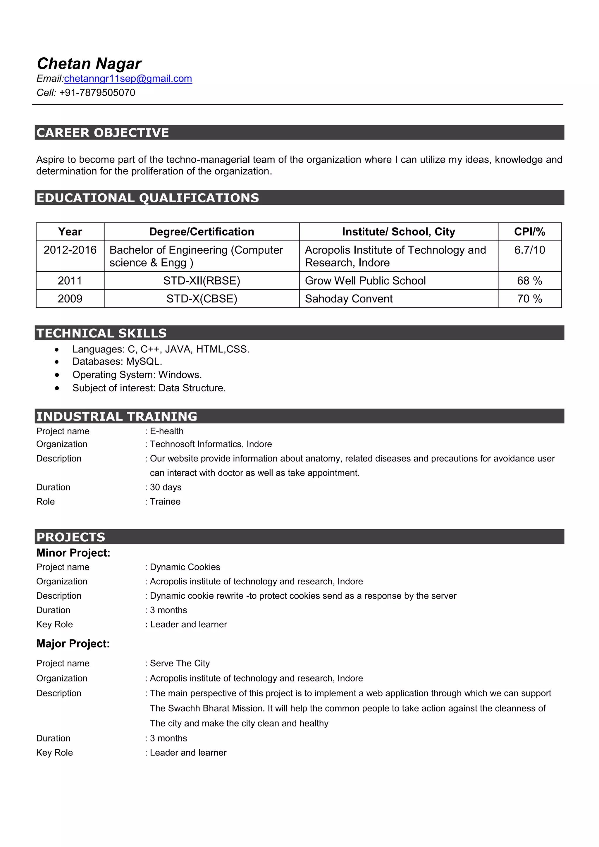 Resume | PDF