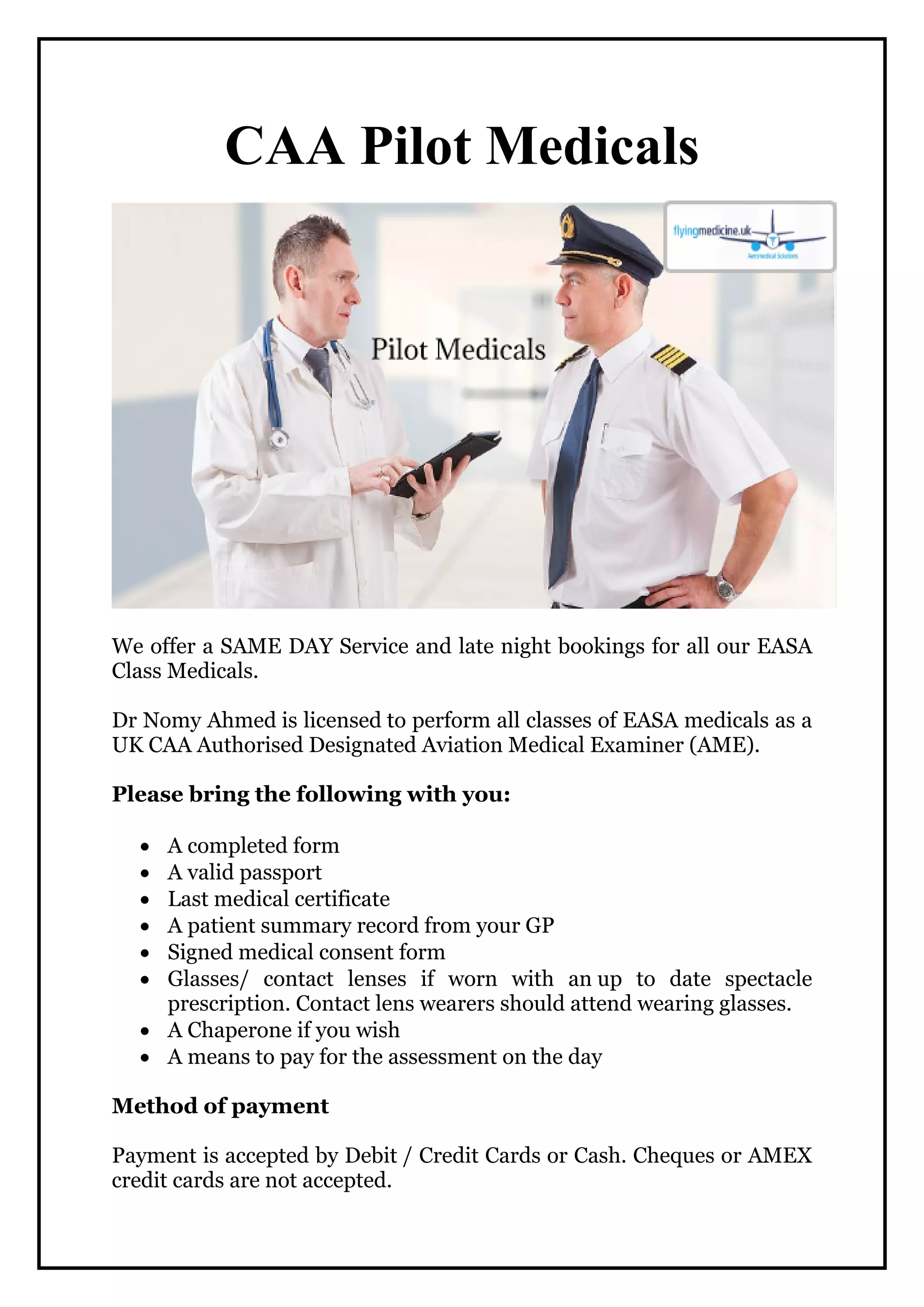Caa pilot medical | PDF