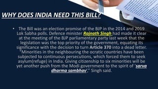 Citizenship (Amendment) ACT 2019 PPT | PPTX
