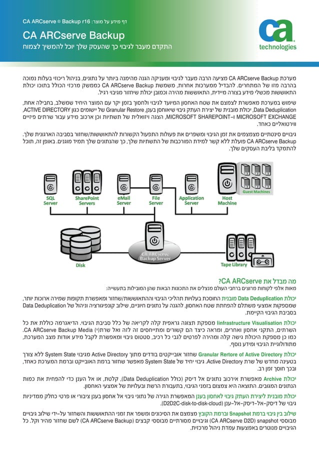 CA ARCserve Backup | PDF