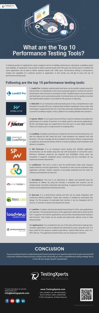 What Are The Top 10 Performance Testing Tools Pdf