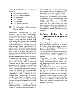 Summary of Simultaneous Multithreading: Maximizing On-Chip Parallelism | PDF | Computing ...