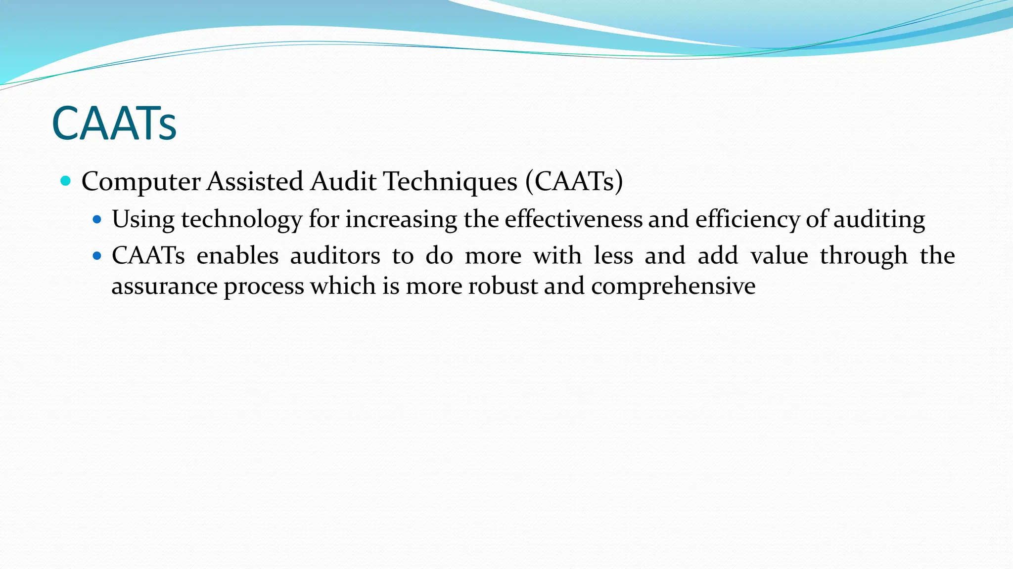 CAAT ppt.pptx (Computer Asstt. Technique) | PPTX