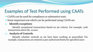 CAAT ppt.pptx (Computer Asstt. Technique) | PPTX