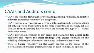 CAAT ppt.pptx (Computer Asstt. Technique) | PPTX