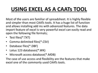 CAATS.pptx tgrewughfehiwjjjfisufisjdihfh | PPT