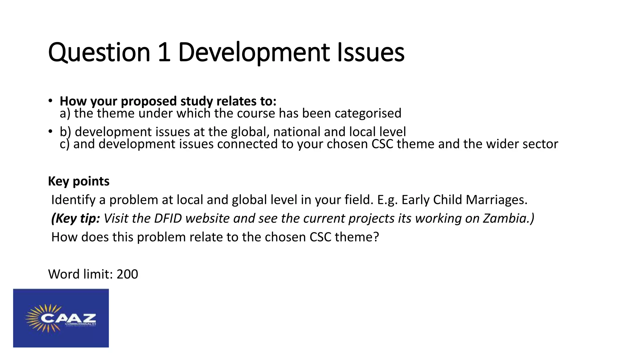 Caaz development impact statement | PPTX