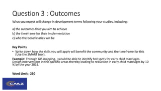 Caaz development impact statement | PPTX