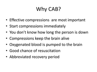 Compressions Airway Breathing (CAB) CPR Headquarters | PPT
