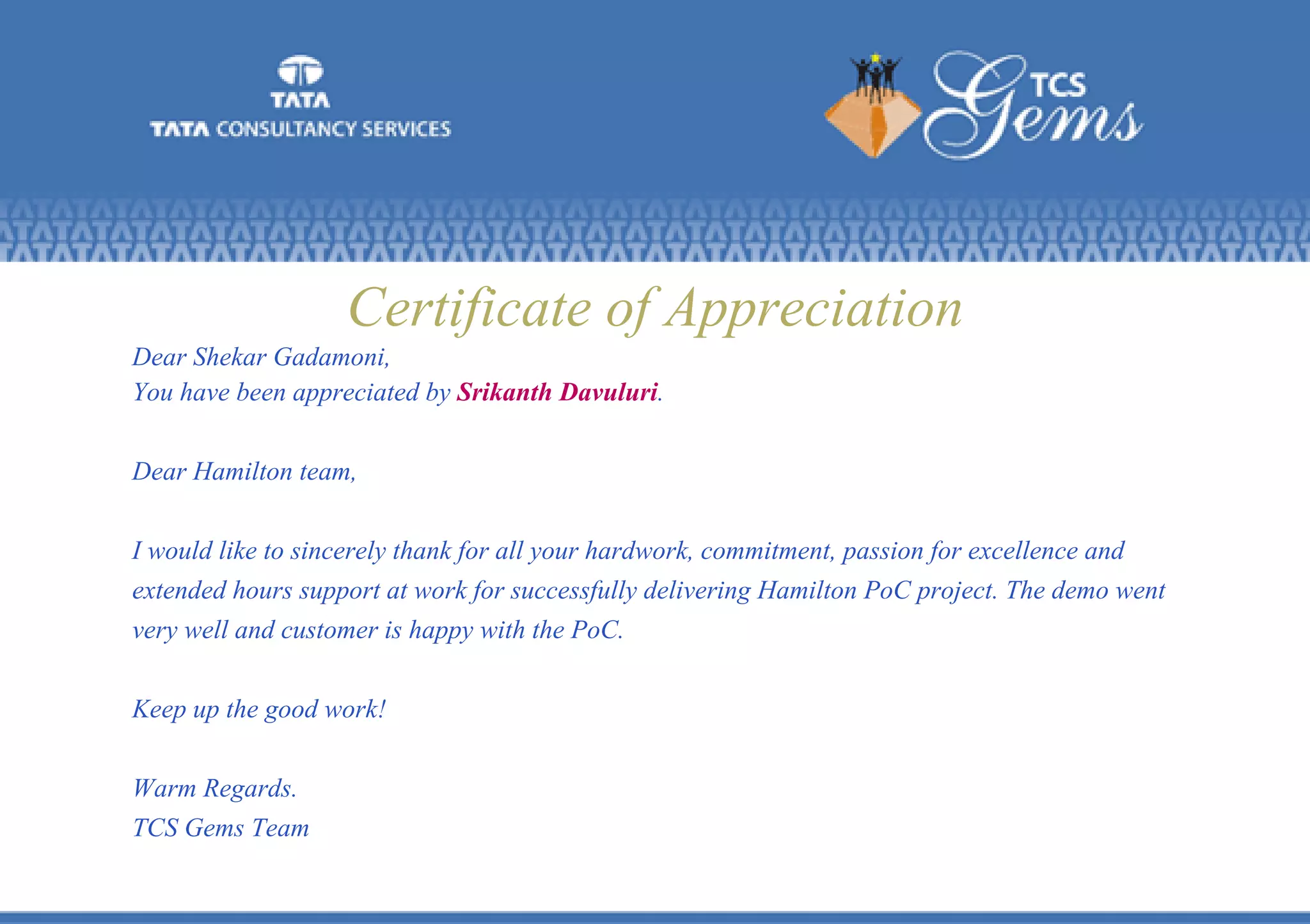 TCS Awards and Honors | PDF