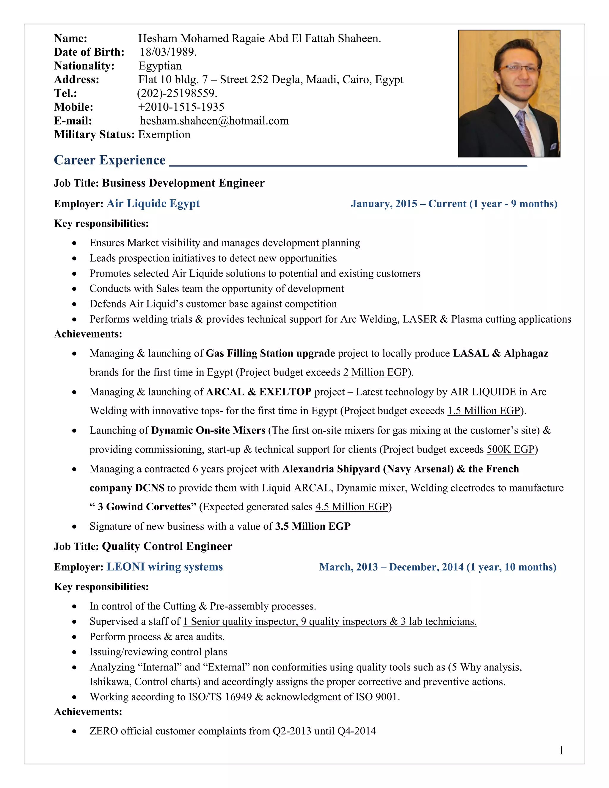 Hesham Shaheen - CV | PDF
