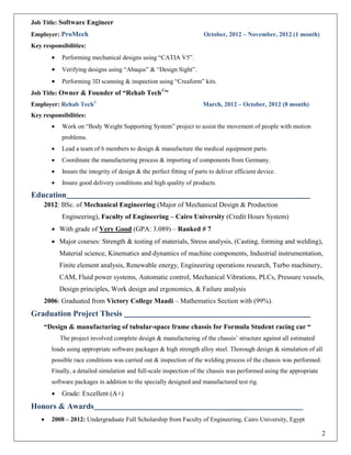 Hesham Shaheen - CV | PDF