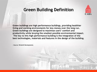 Caba Green Buildings Conf 2006 | PPT
