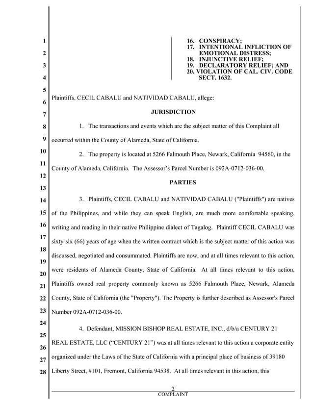 Cabalu complaint working copy | PDF