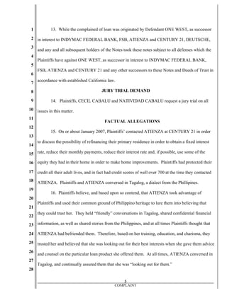 Cabalu complaint working copy | PDF