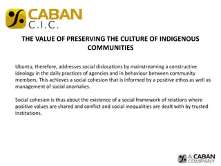 Indigenous Knowledge Systems in Economic Development Conference 2016 | PPT