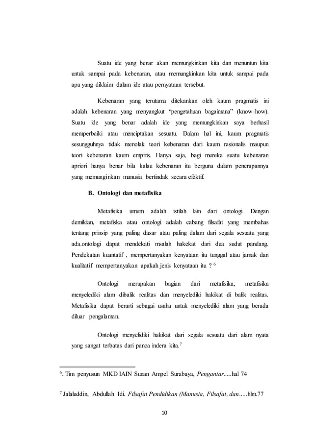 Cabang Filsafat Pendidikan | DOCX