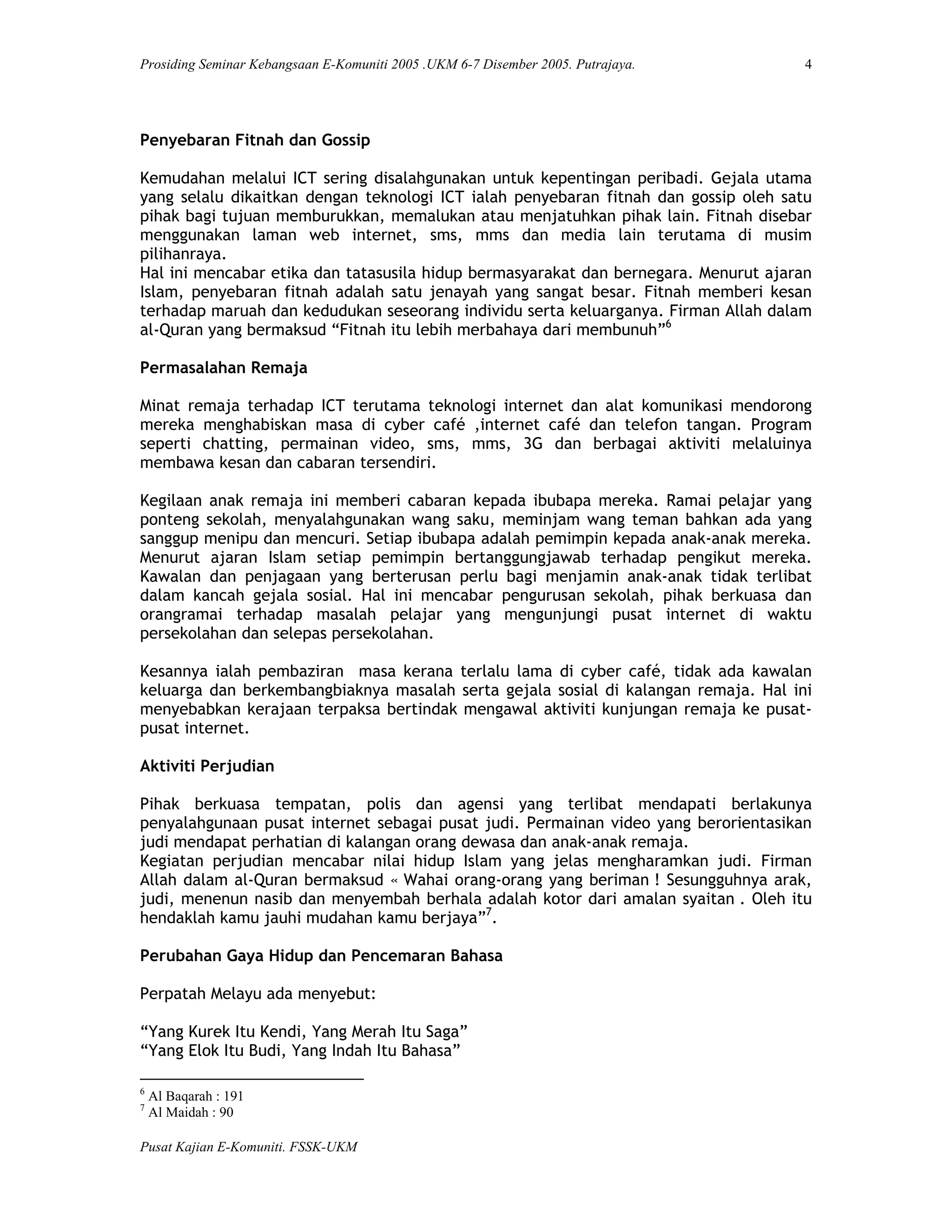 Cabaran dan impak ict terhadap bangsa | PDF