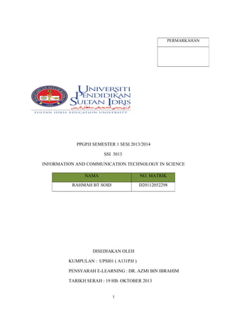 Cabaran ict tugasan 1 ssi3013 | DOC