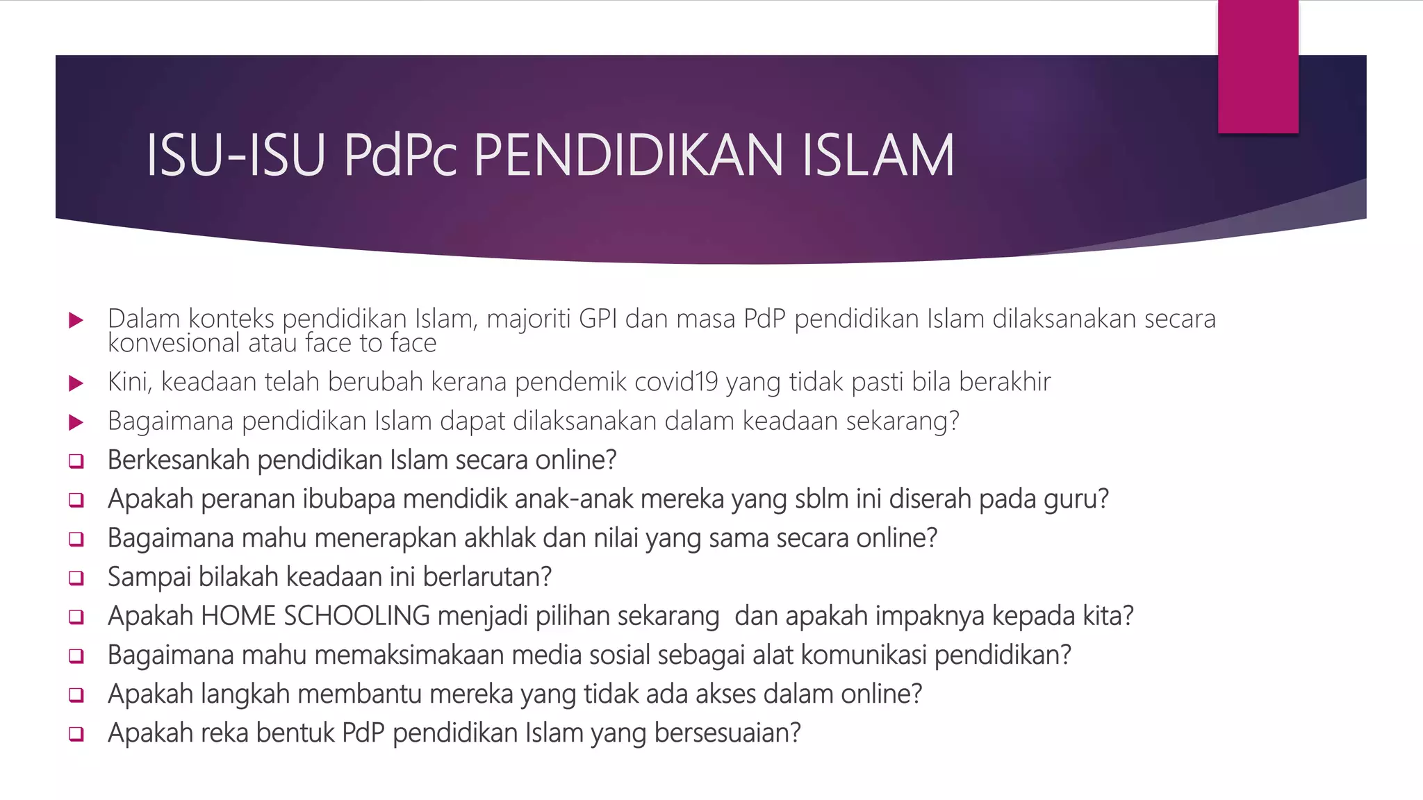 Cabaran norma baharu guru pendidikan islam perhebatkan dirimu | PPTX