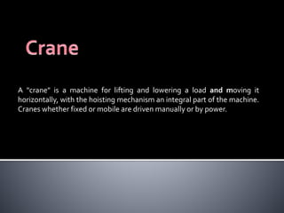 Crane Safety Training Presentation | PPTX