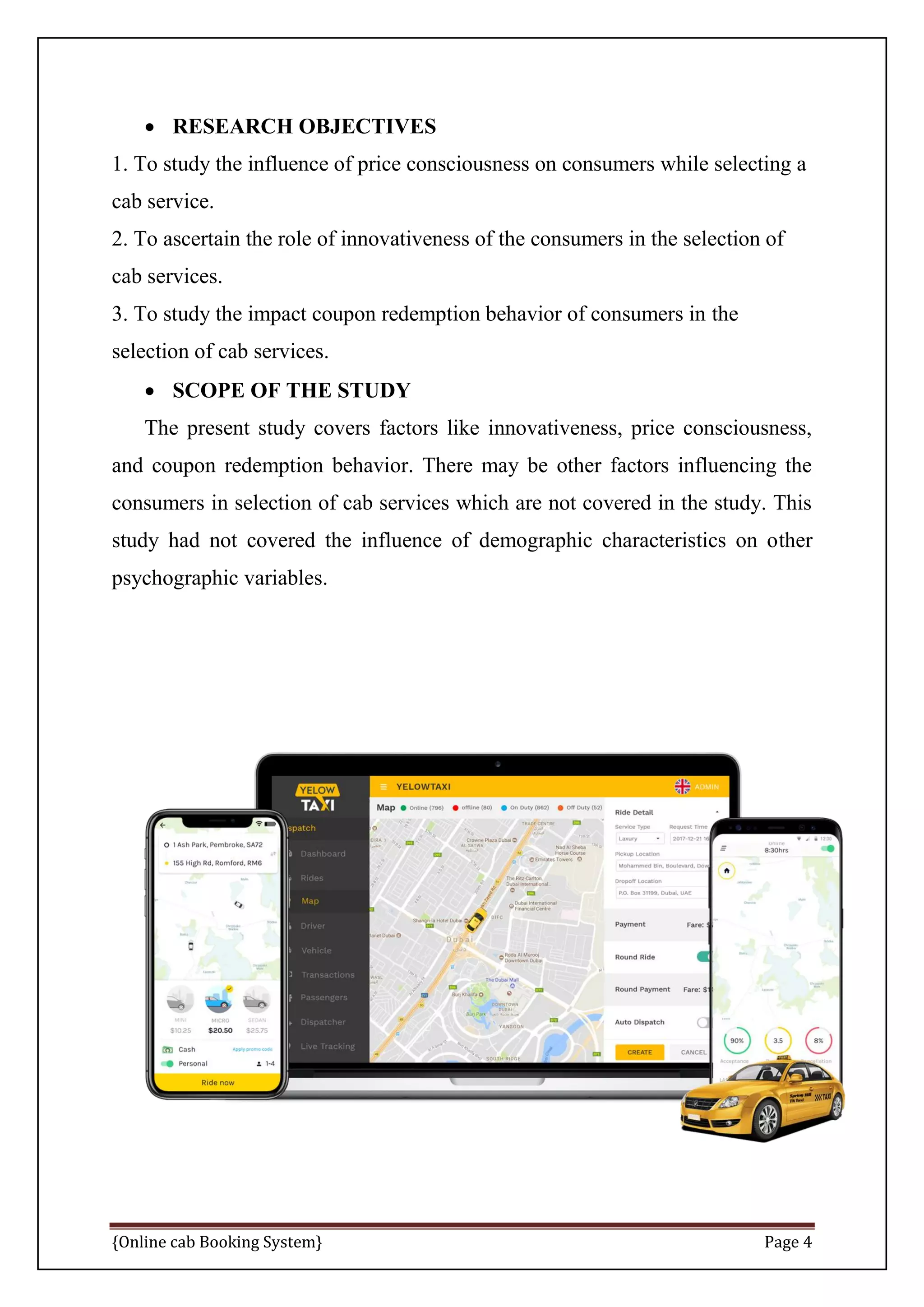 Online Cab Booking System Final Report | PDF