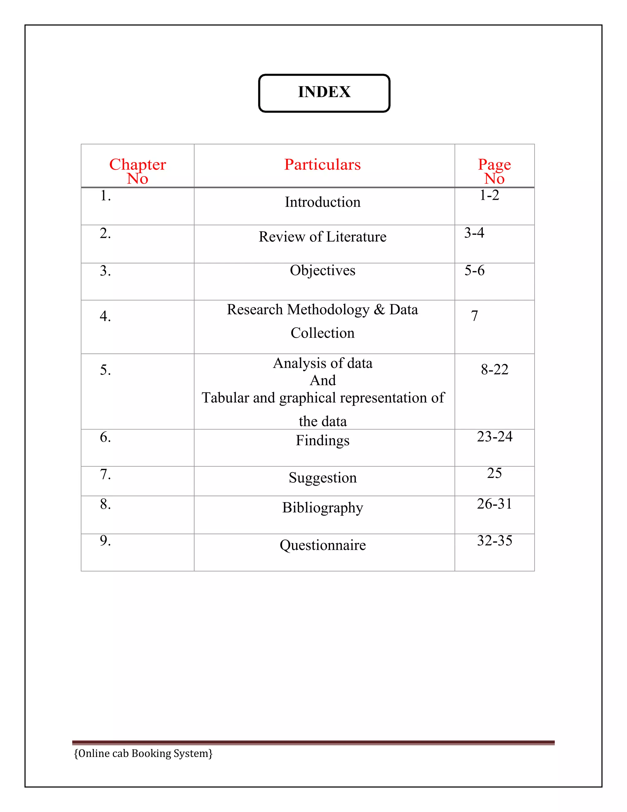 Online Cab Booking System Final Report | PDF