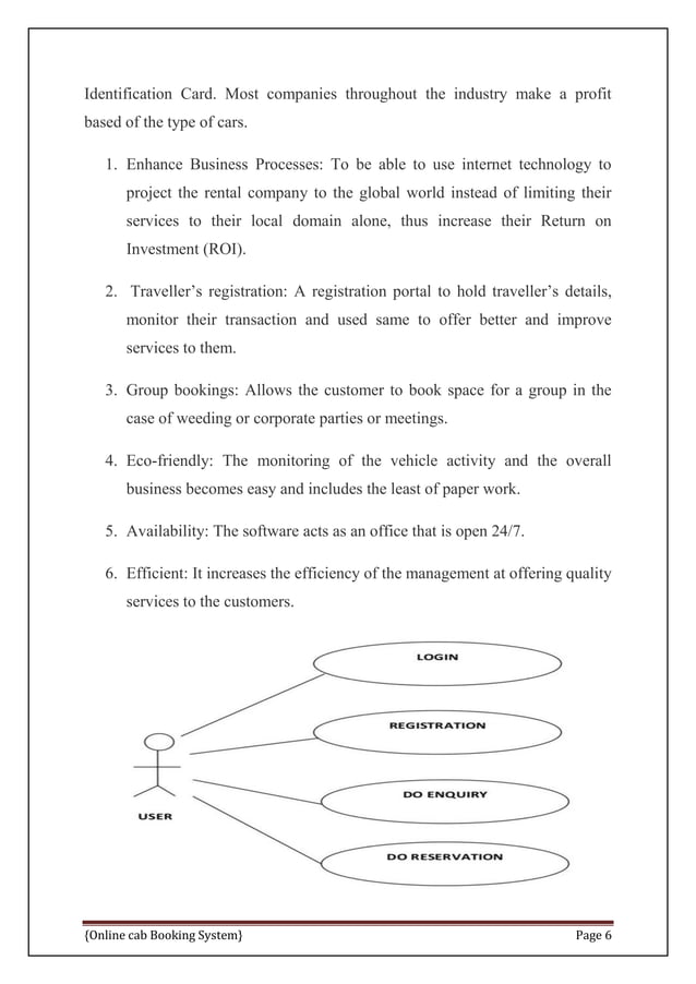 Online Cab Booking System Final Report | PDF
