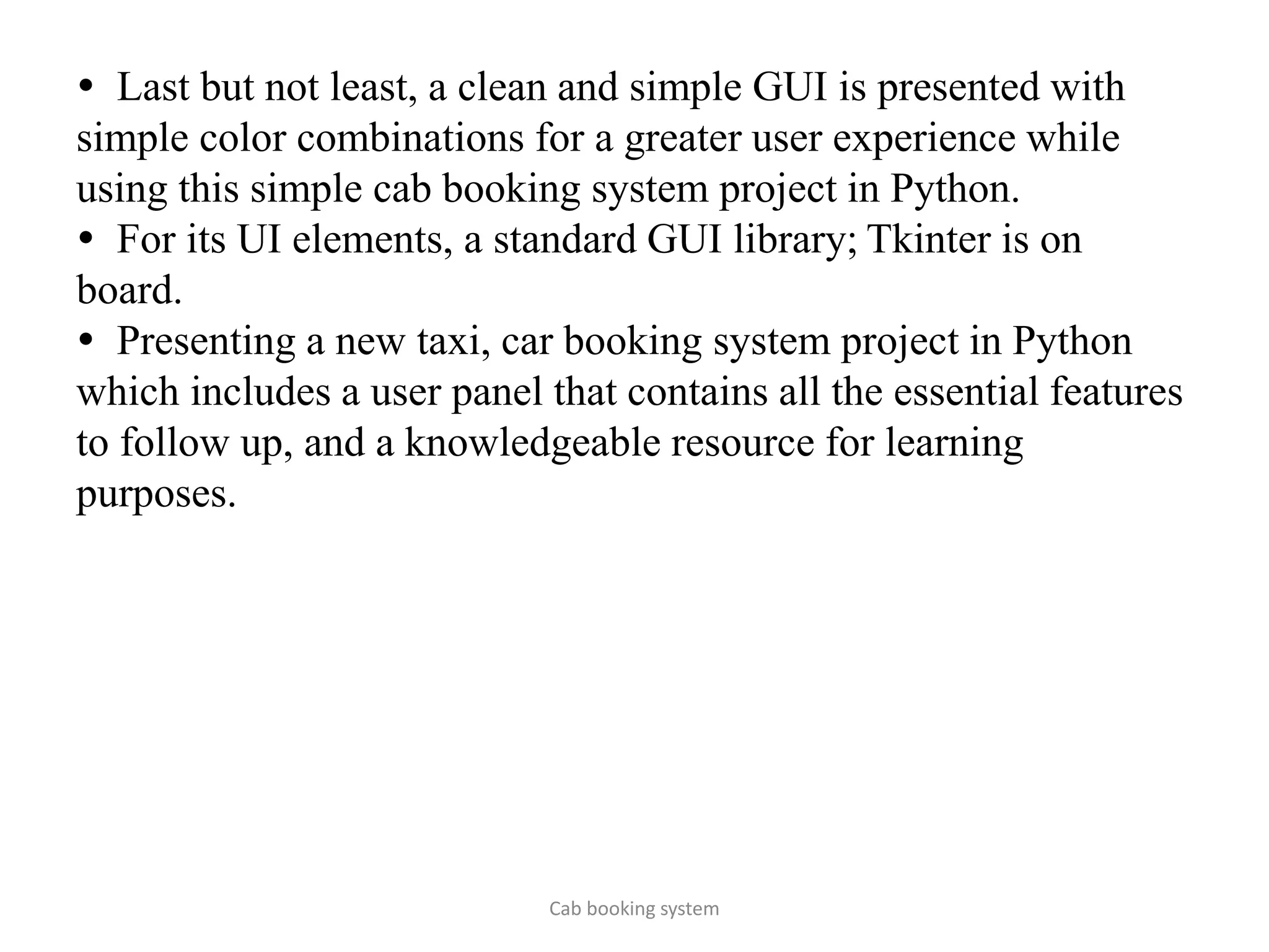 cab booking system ppt.pptx