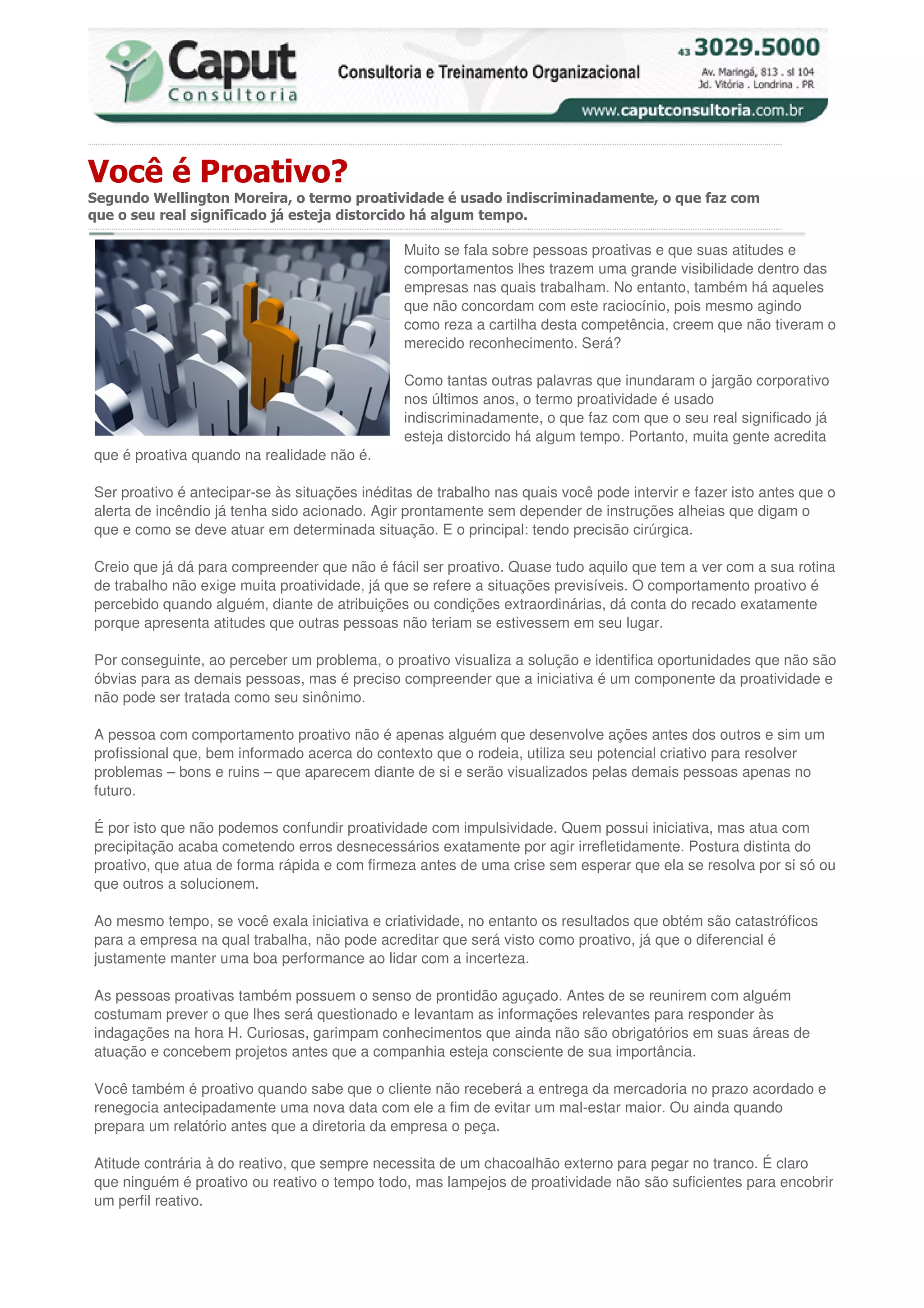 Artigo - Você é Proativo? | PDF