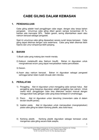 Cabe giling dalam_kemasan | PDF