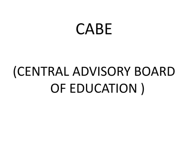 Cabe ppt | PPTX | Education