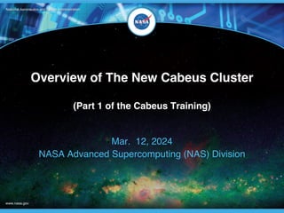 NASA Advanced Supercomputing (NAS) Division - Overview of The New ...