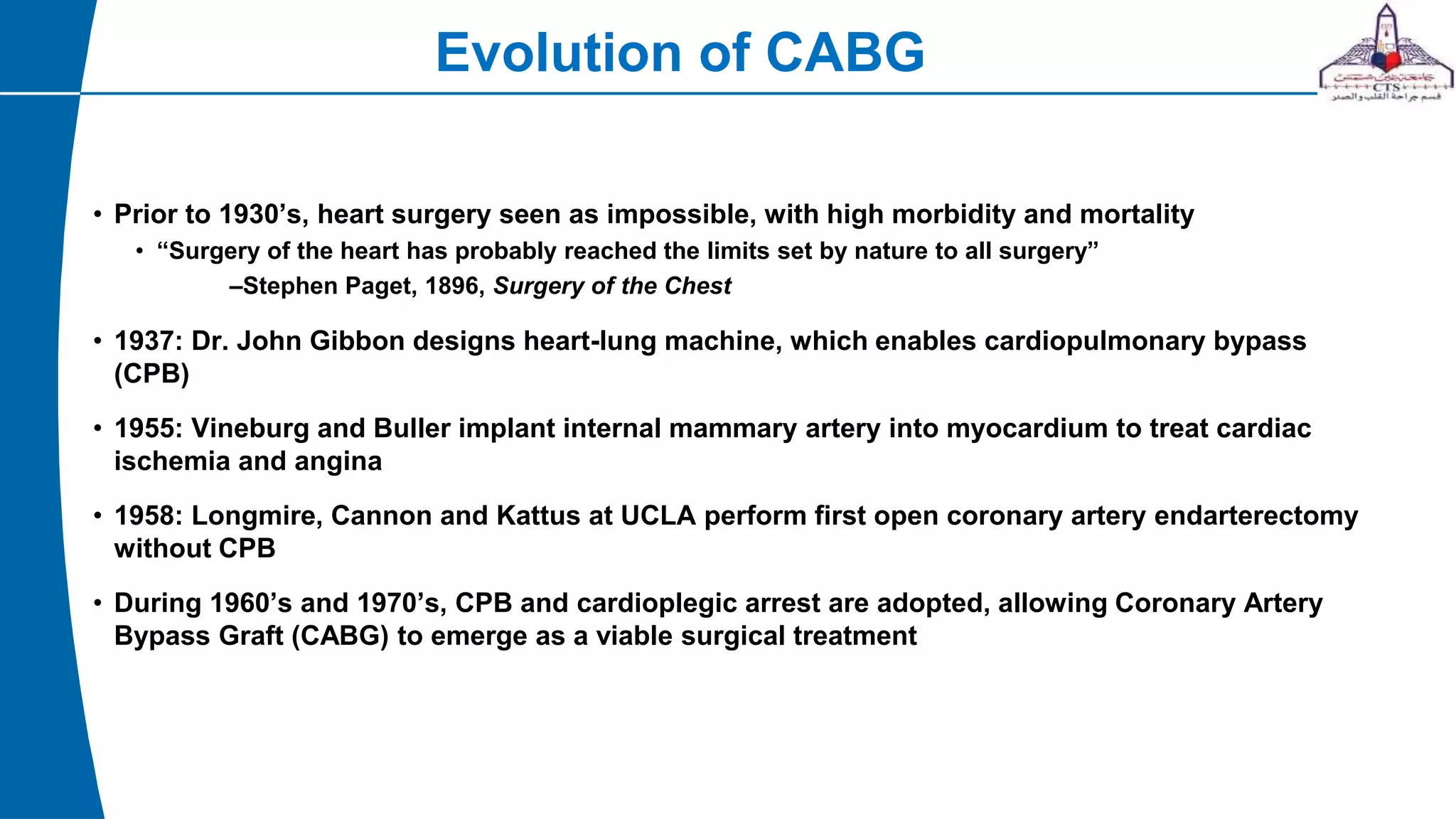 Introduction to Ischemic Heart Disease Surgery | PPTX | Heart and ...
