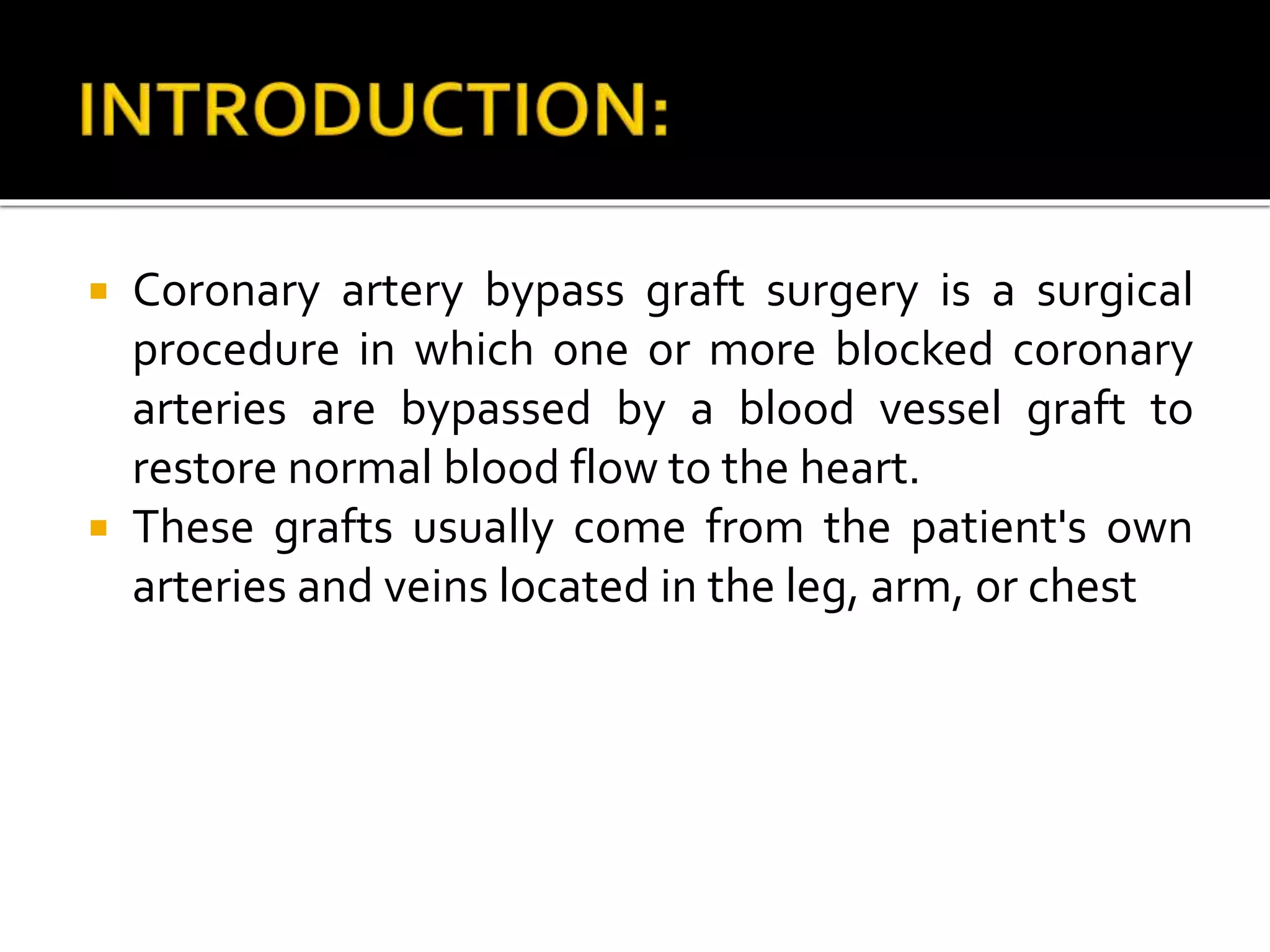 Coronary Artery Bypass Surgery (CABG) | PPTX