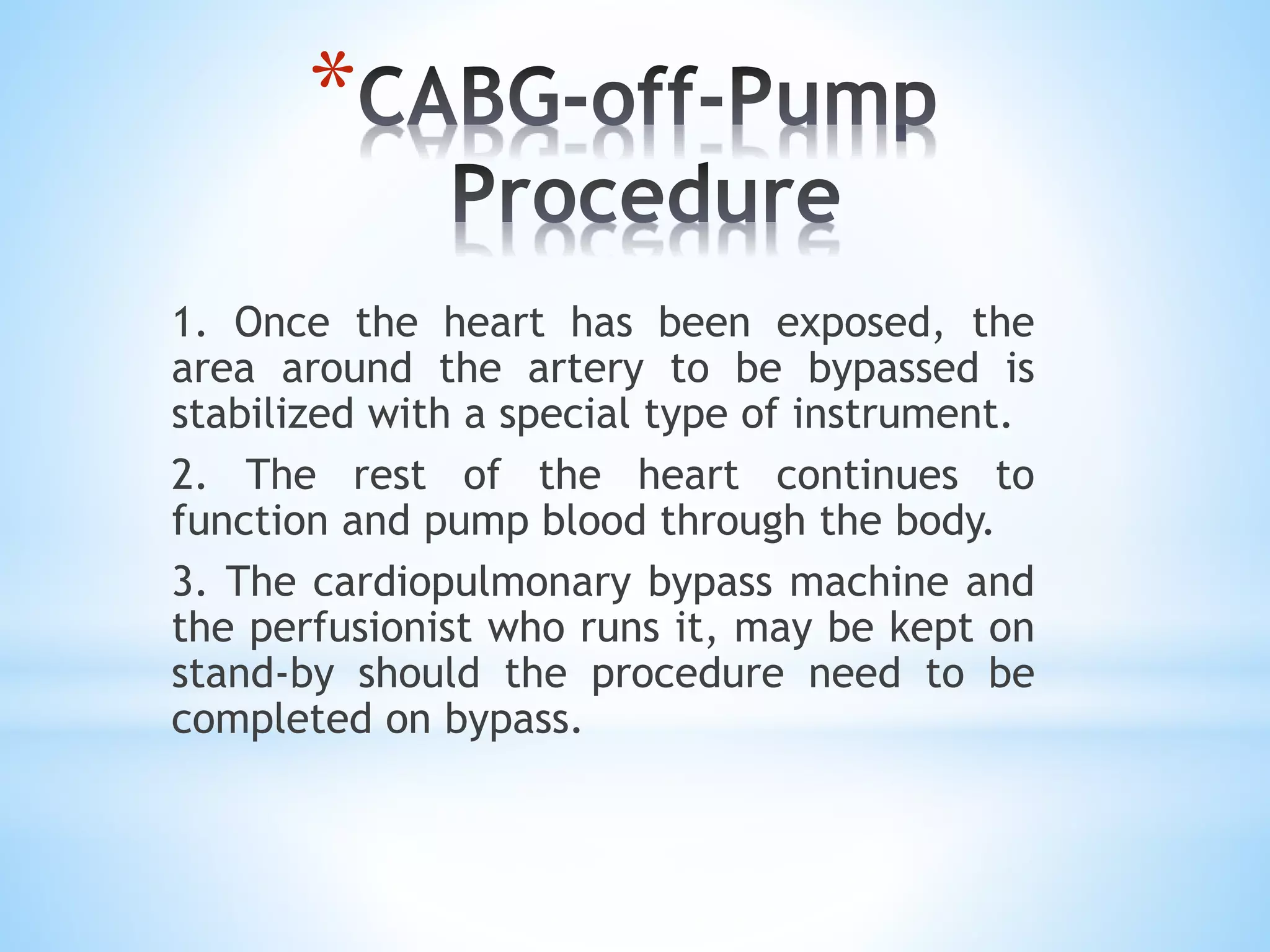 coronary artery bypass graft surgery CABG | PPTX