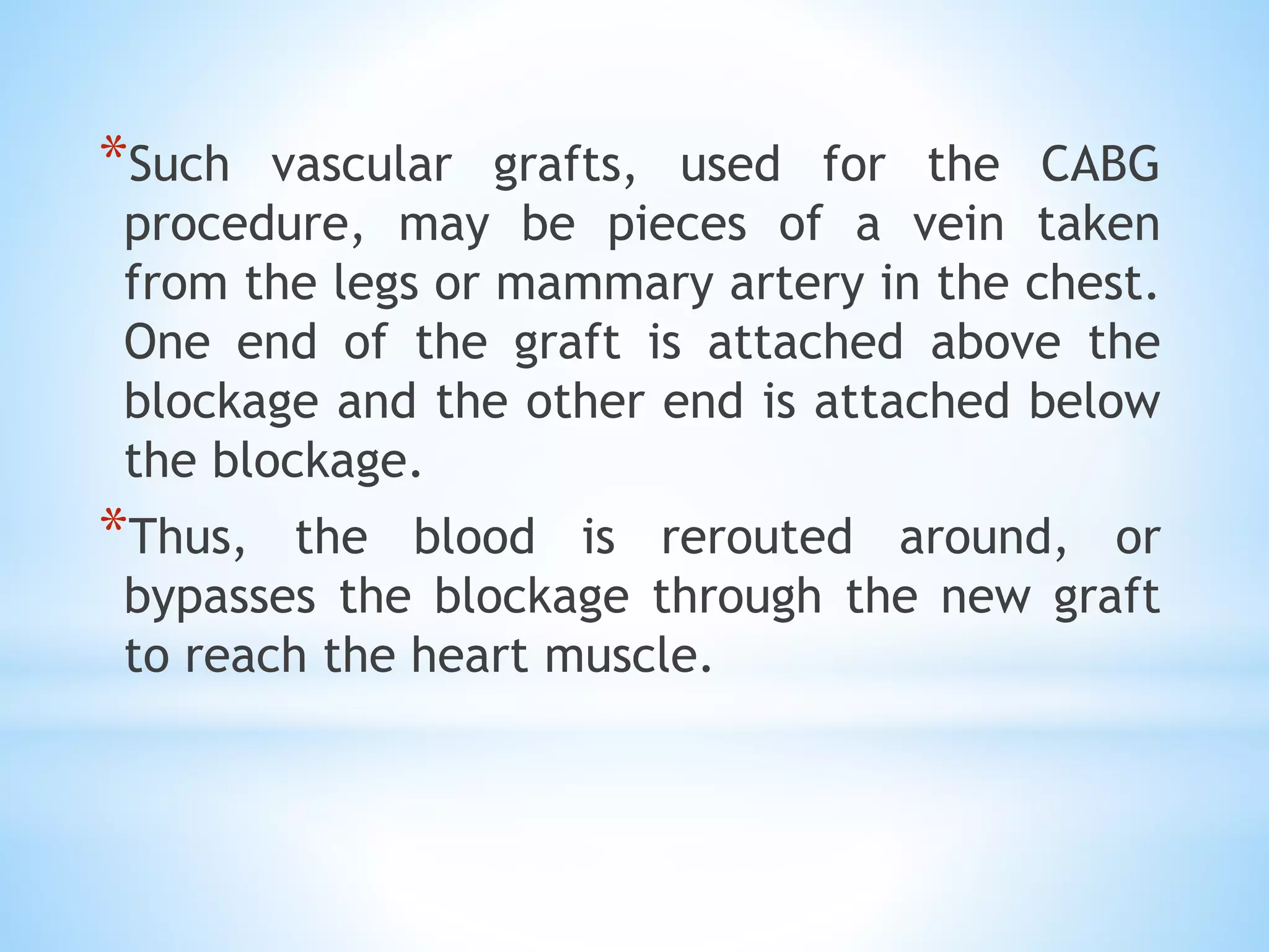 coronary artery bypass graft surgery CABG | PPTX