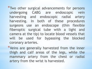 coronary artery bypass graft surgery CABG | PPTX