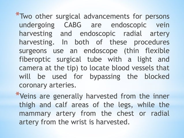 coronary artery bypass graft surgery CABG | PPTX