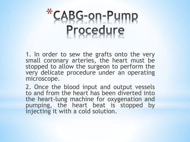 coronary artery bypass graft surgery CABG | PPTX