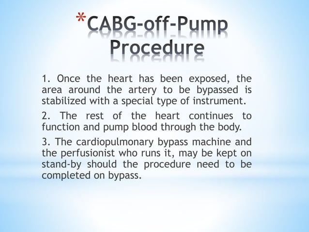 coronary artery bypass graft surgery CABG | PPTX