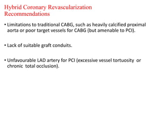 Cabg indications, conduits and results | PPTX