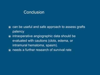 Intraoperative coronary angiography | PPTX