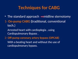 Cardio Pulmonary By Pass Graft (CABG) Indications and how we do it Dr ...