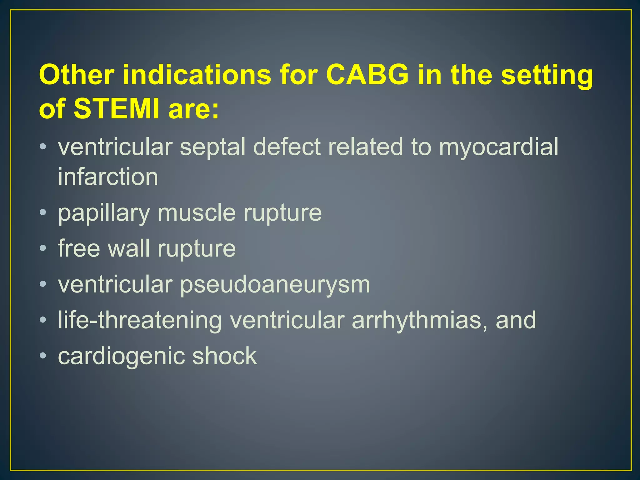 Cabg indications | PPTX