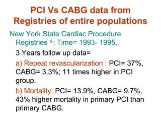 CABG is superior to DES (Stent) in MVD - Journal Review | PPT