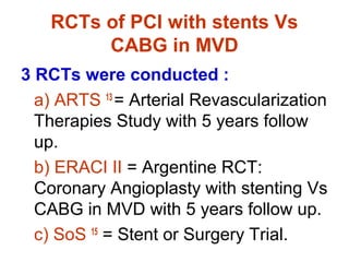 CABG is superior to DES (Stent) in MVD - Journal Review | PPT